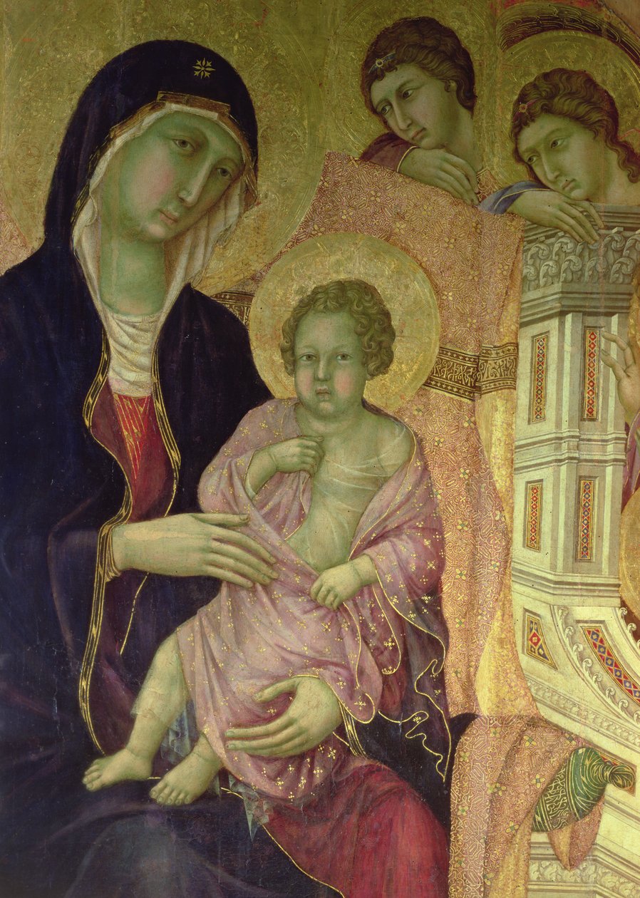 Maesta: Madonna und Kind, 1308-11 (Detail)